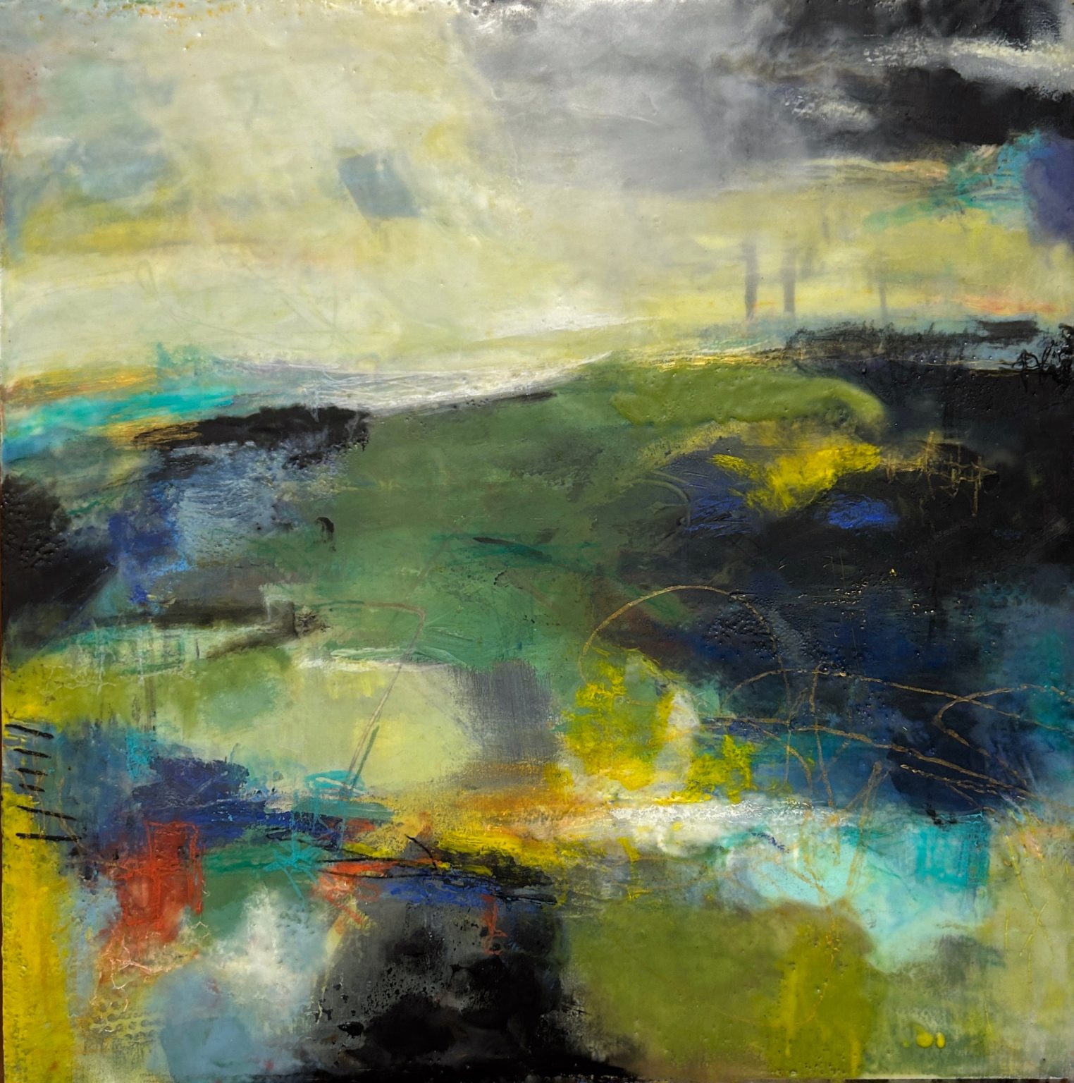 My work tends toward expressive layered landscape paintings. They often ...